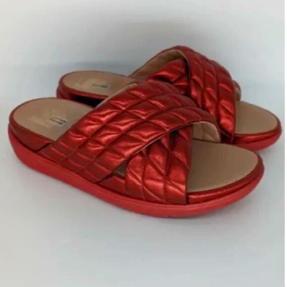 Fitflop | Shoes | New Fitflop Limited Edition Cherry Red Metallic Loosh ...